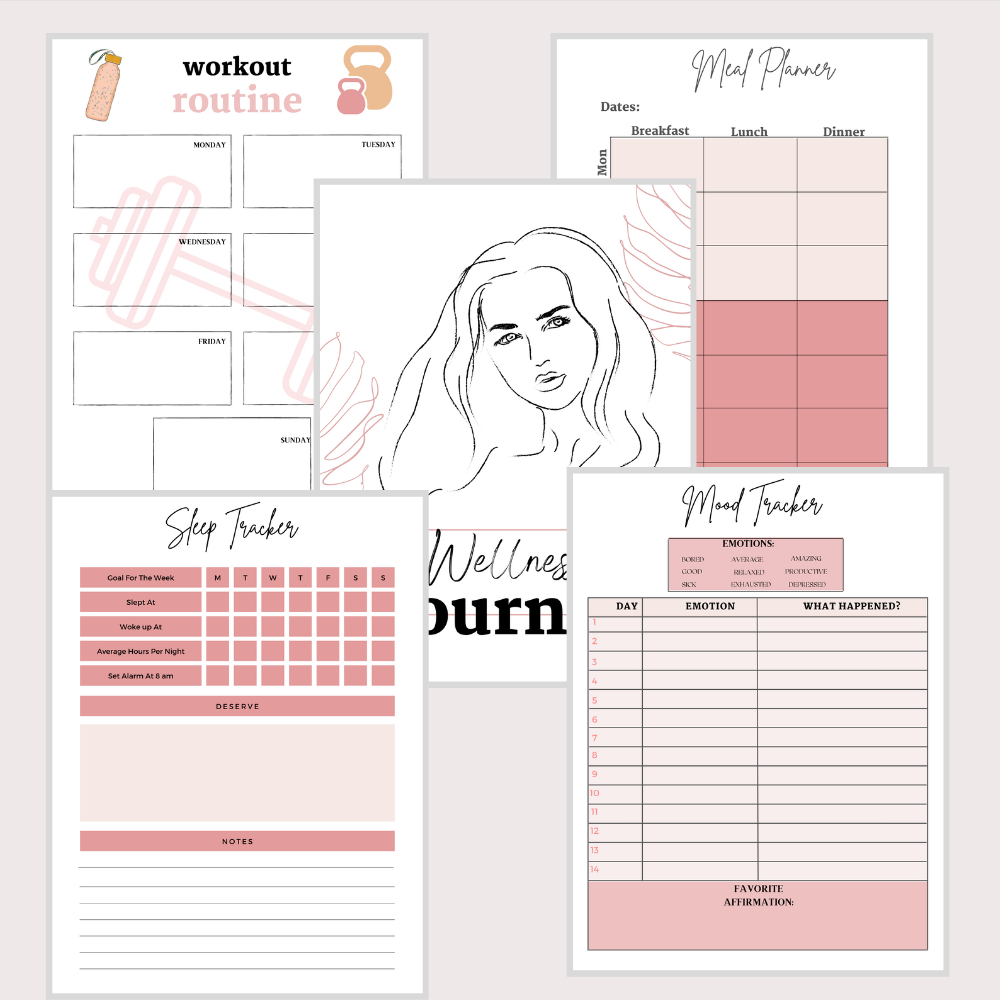 Daily Wellness Self-Care Journal - Your Lovely Self