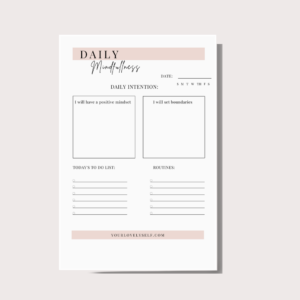Daily Mindfulness Printable - Your Lovely Self